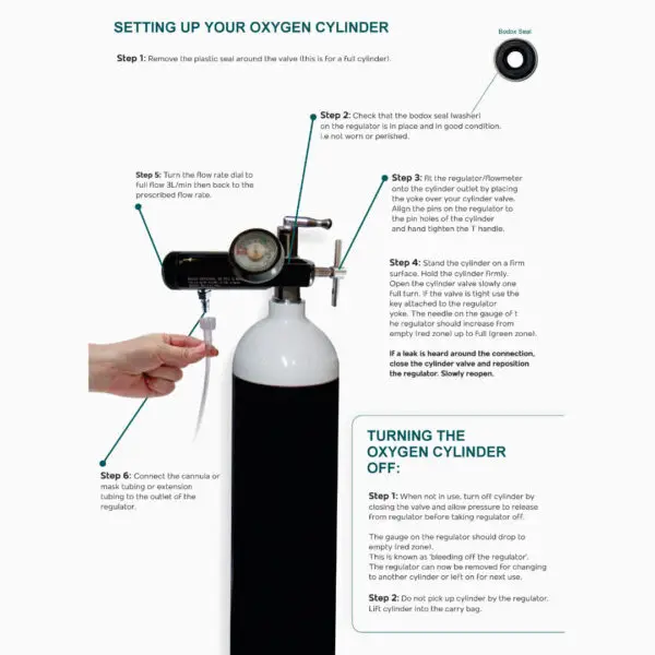 Portable 420L Oxygen Cylinder Kit - Ecomed Medical (Pty) Ltd